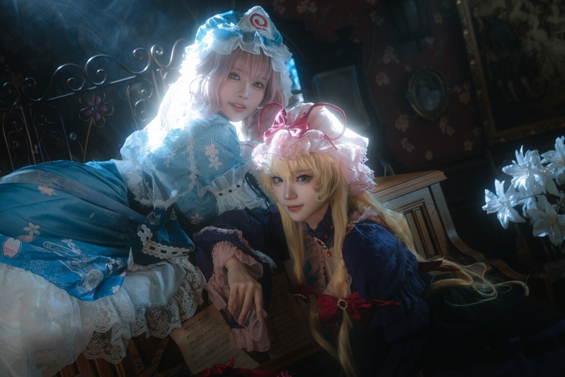 花柒Hana – 八云紫+西行寺幽幽子 (&肃雨雨雨) [16P-287MB] – 鹿奈次元